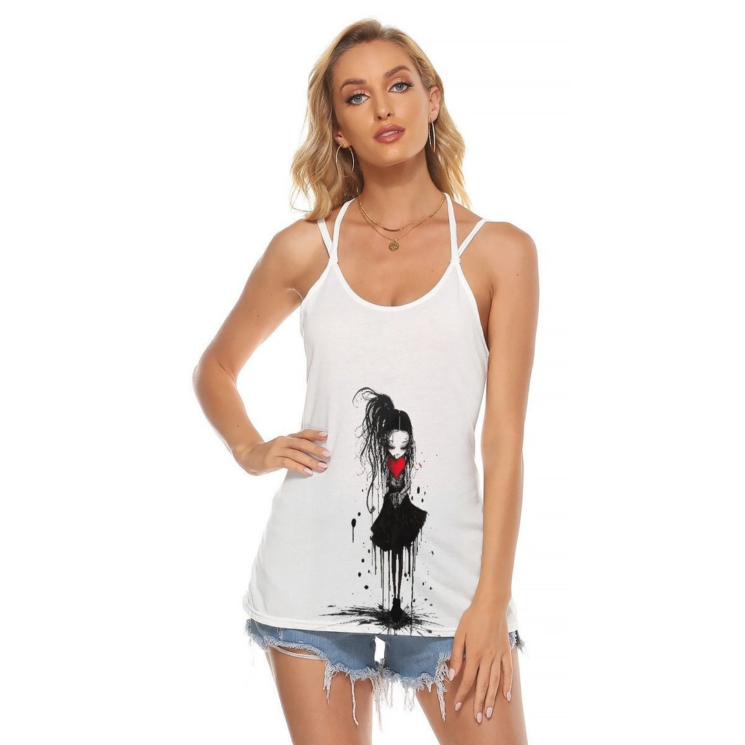 Gothic Halter Top, Halter Top, Heart Halter Top, Punk Halter Top, Goth ...