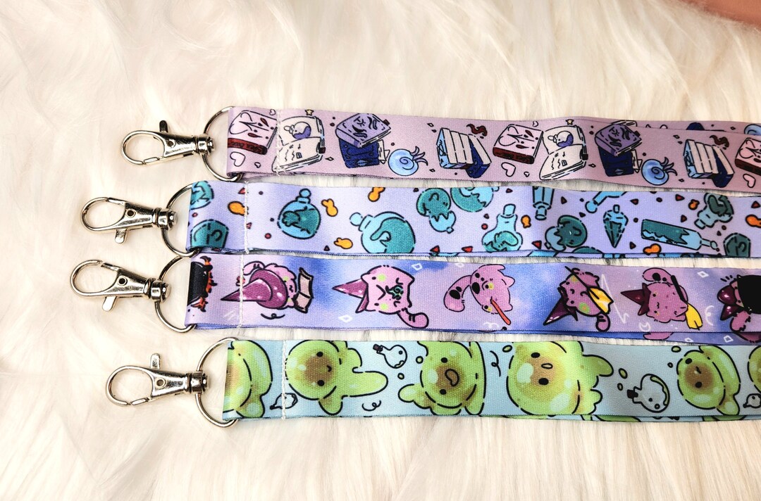 Magical Nerd Landyard Cute Cat Book Slime Position Pet - Etsy