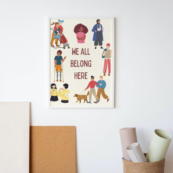 We All Belong Poster - Etsy