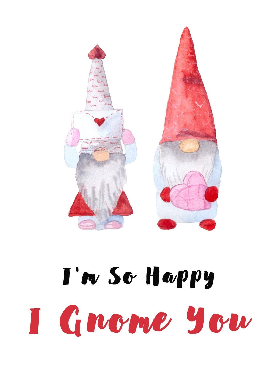 Set Gnome Valentine Cards Kids Valentines Cards Classroom Valentine ...