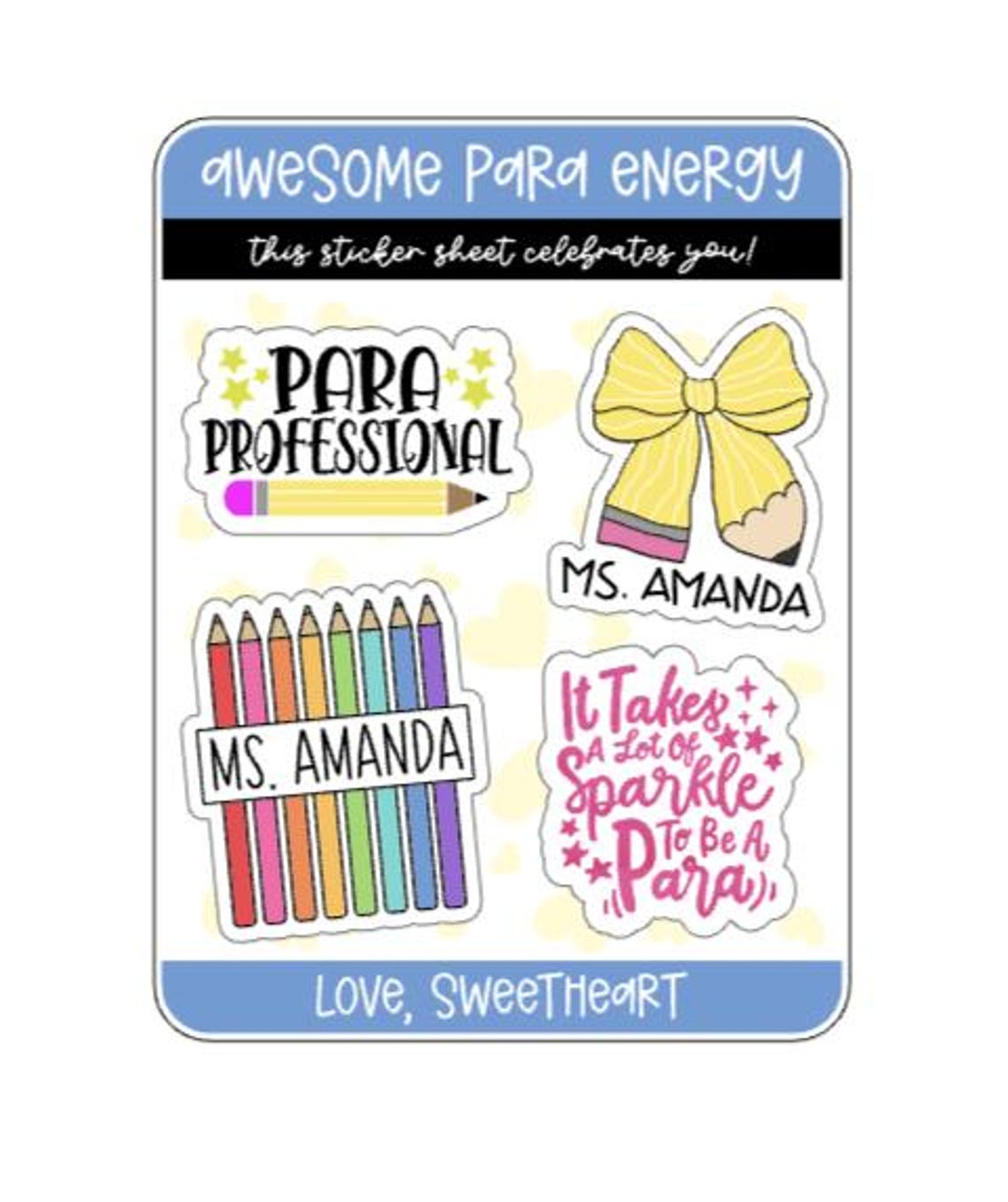 Custom School Staff Sticker Sheets – Choose Your Role! - Etsy