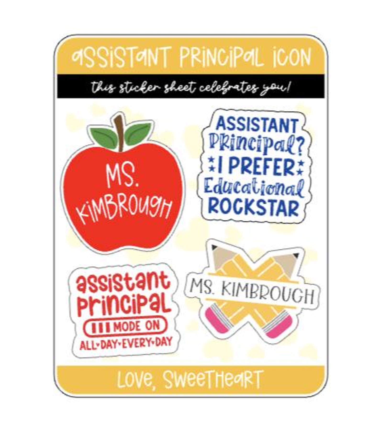 Custom School Staff Sticker Sheets – Choose Your Role! - Etsy