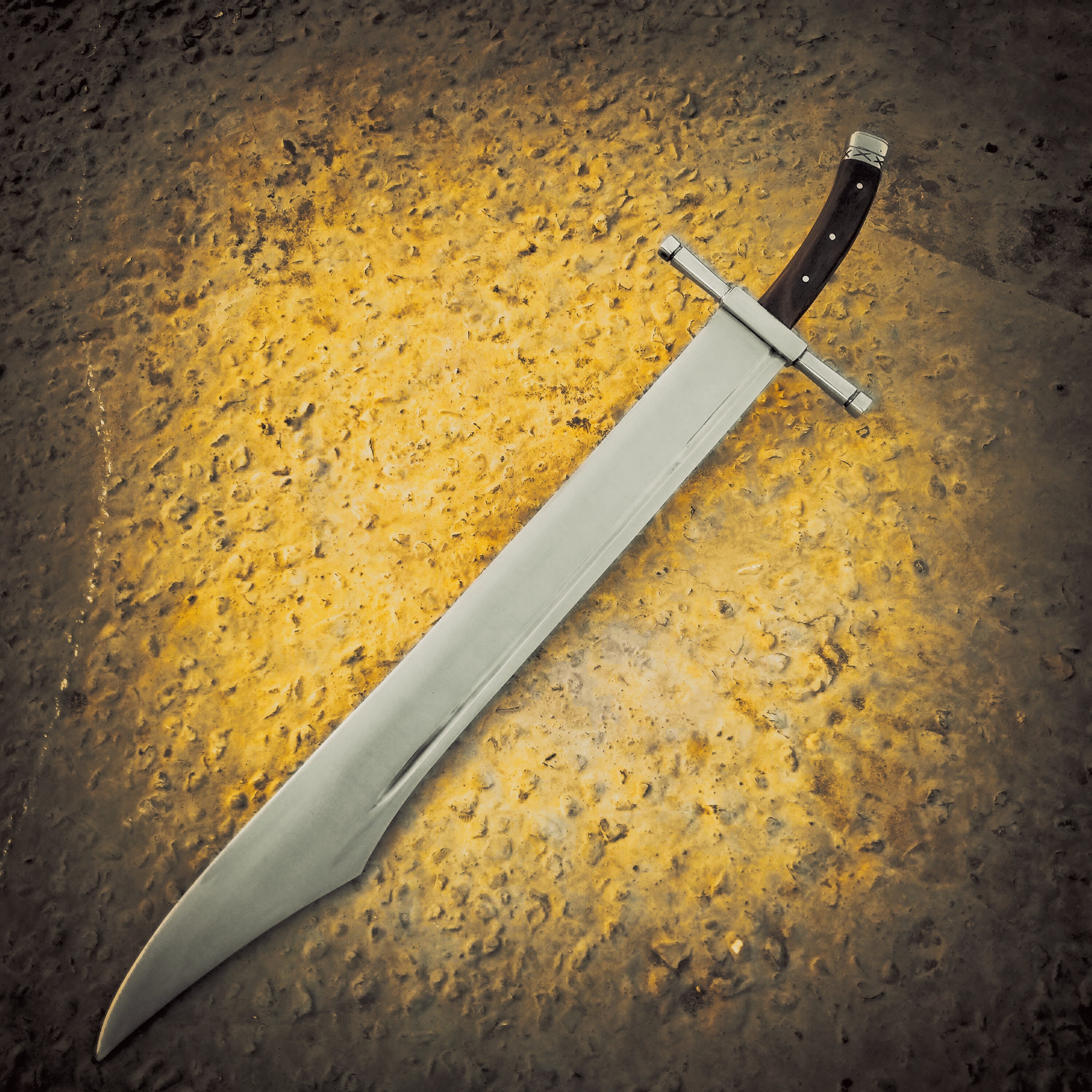30 Inches Long Blade Sword-dragon Tooth Sword-t Guard Handle-full Tang ...