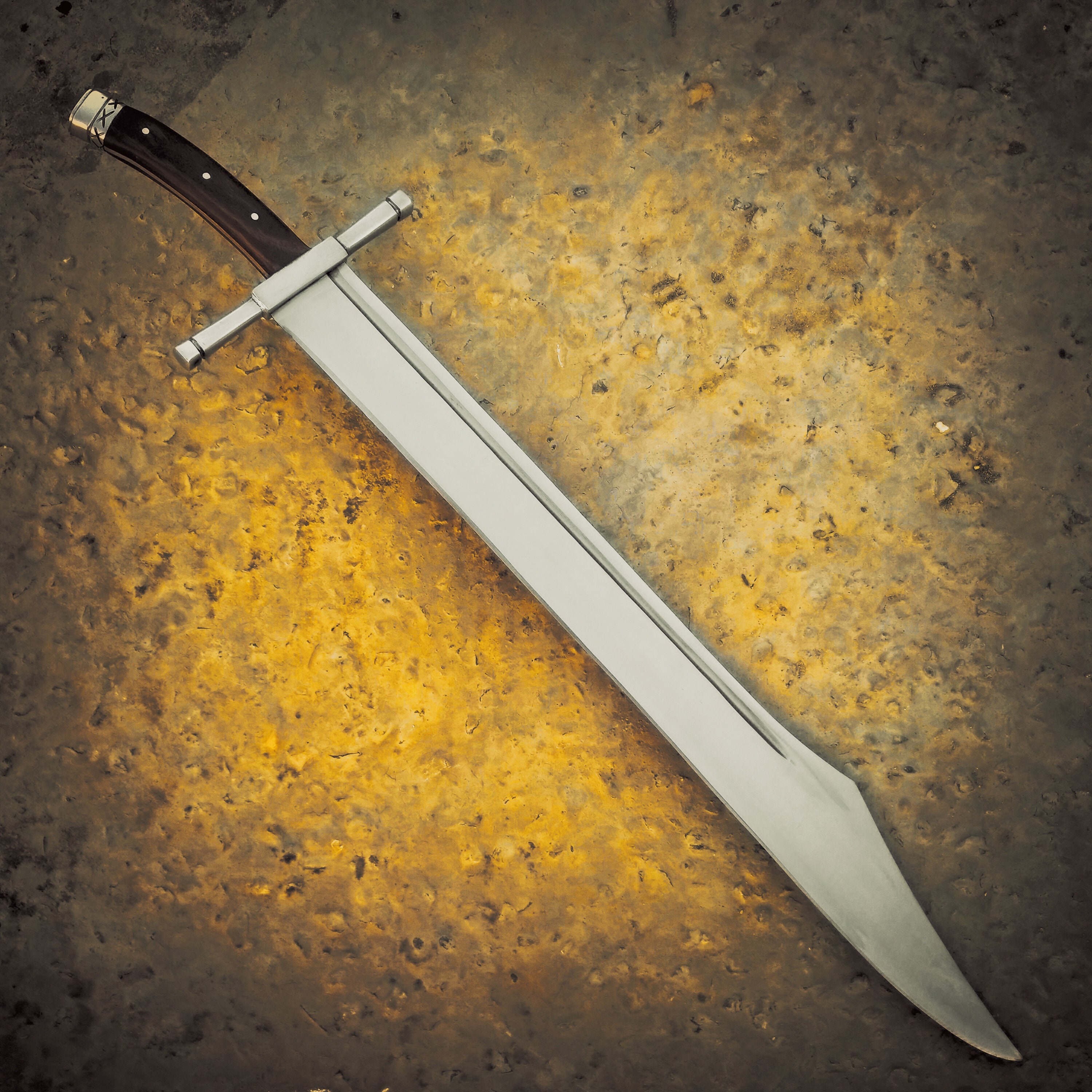 30 Inches Long Blade Sword-dragon Tooth Sword-t Guard Handle-full Tang ...