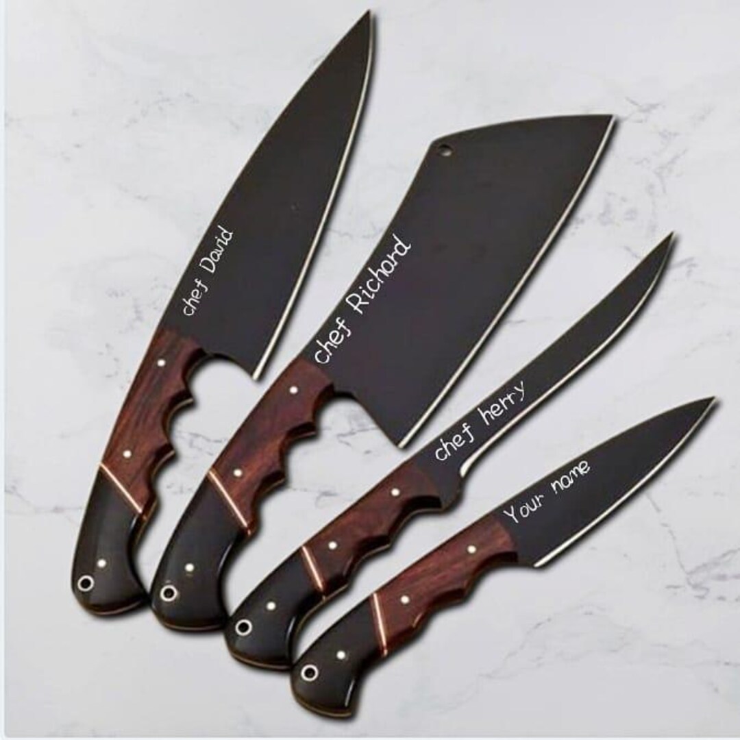 Custom Handmade Cooking Knives Damascus Chef Set Knives Mothers Day ...