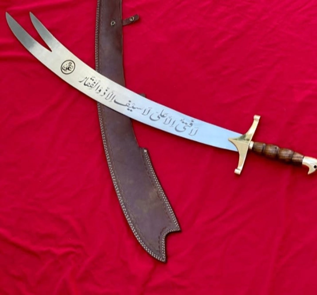 Handmade Sword, Islamic Talwar 5160 Carbon Steel Heavy Metal Zulfiqar ...