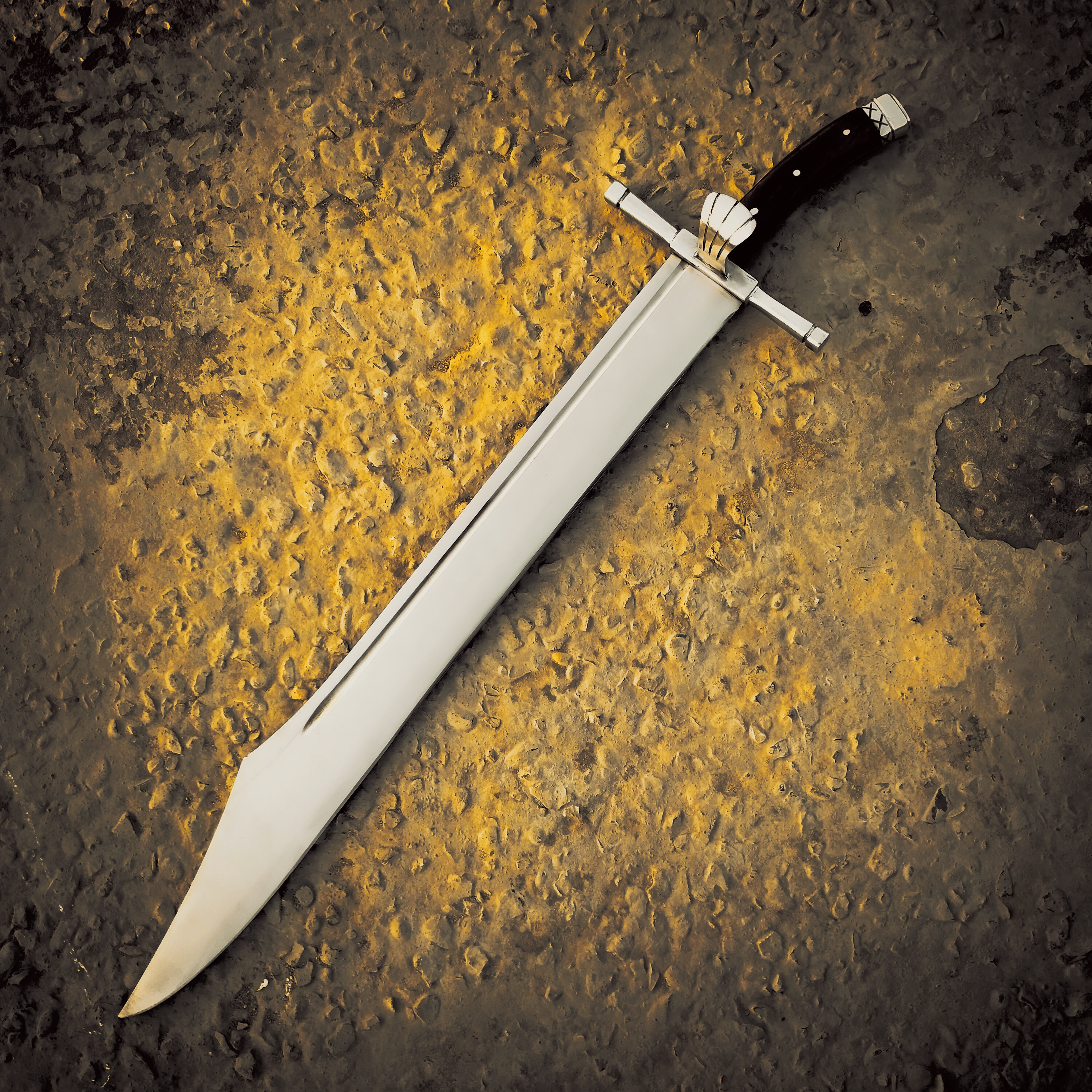 30 Inches Long Blade Sword-dragon Tooth Sword-t Guard Handle-full Tang ...
