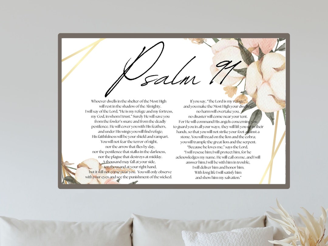 Digital Download Bible Verse Wall Art Psalm 91 the Lord is My Refuge ...