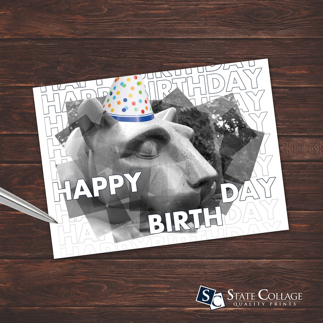 Penn State Birthday Cards | Lion Shrine Collage, 10 Pack - Etsy