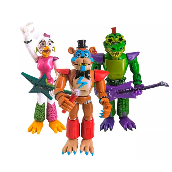 Five Nights At Freddys Glamrock Freddy Figure Etsy