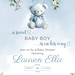Blue Bear Baby Shower Invitation Template: Hot Air Balloon (editable ...