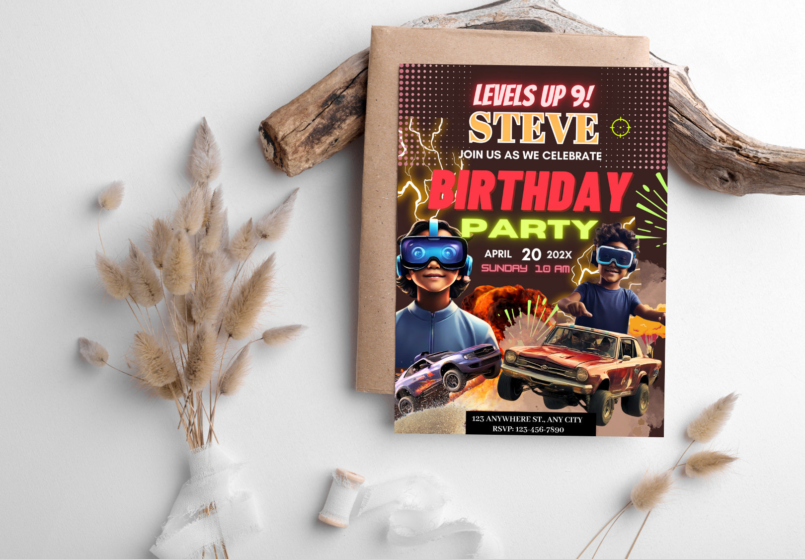 Race Car Birthday Invitation, Speed Racing Party, Speed Racing Invite ...