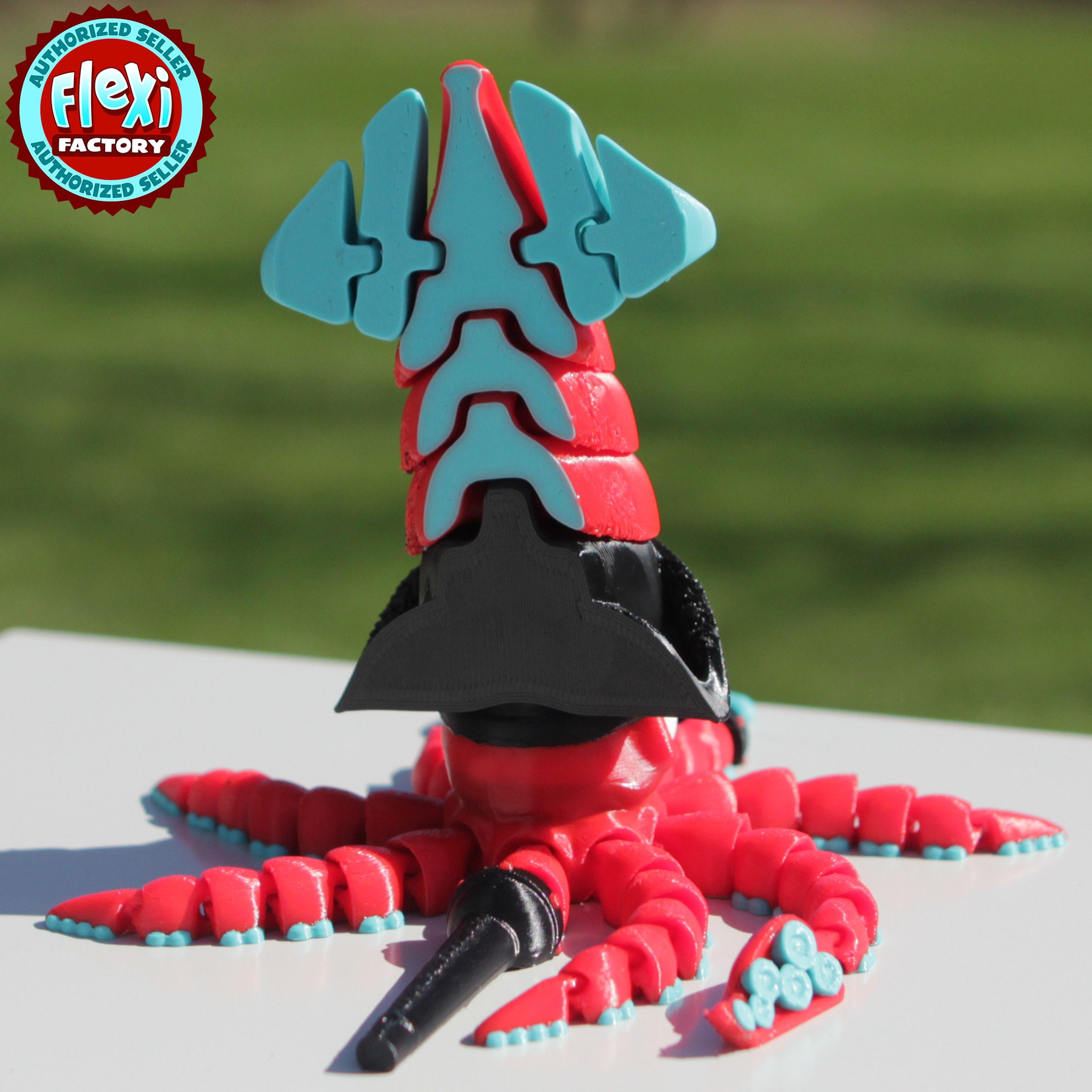 Flexi Factory Squid Pirate With Articulated Limbs 3D Printed - Etsy