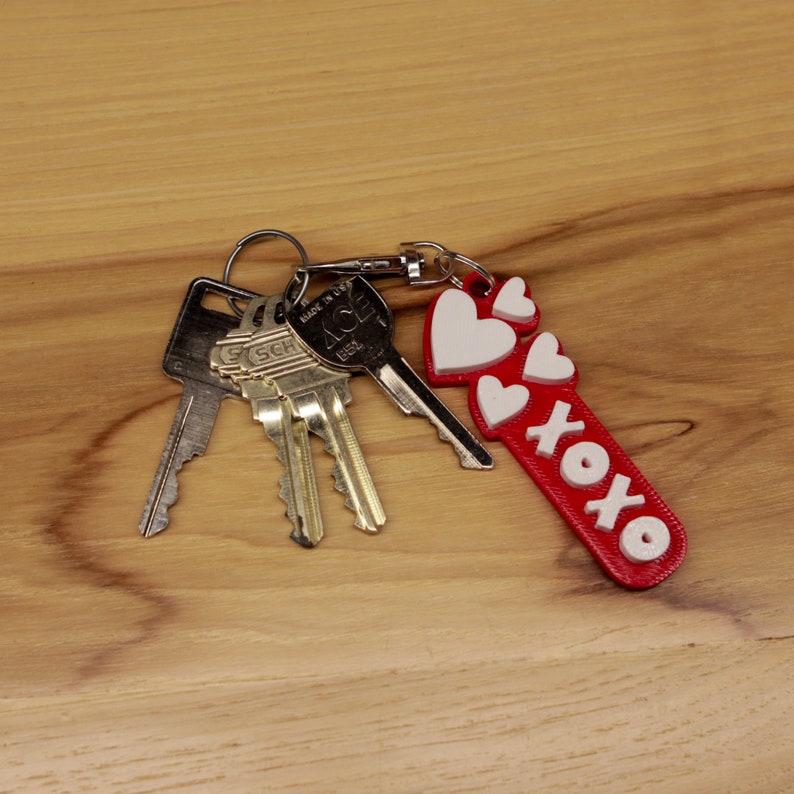 Personalized Valentine's Keychains Custom 3D Printed PETG Plastic ...