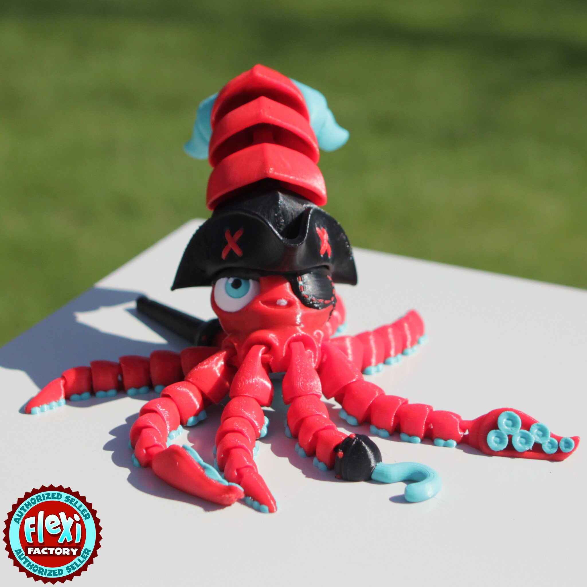 Flexi Factory Squid Pirate With Articulated Limbs 3D Printed - Etsy