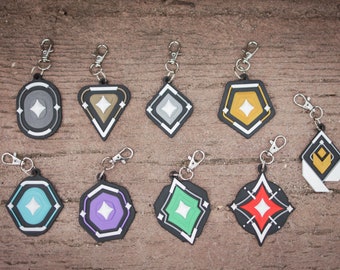 Valorant Diamond Rank Hard Enamel Keychain Rank Buddy Gun - Etsy