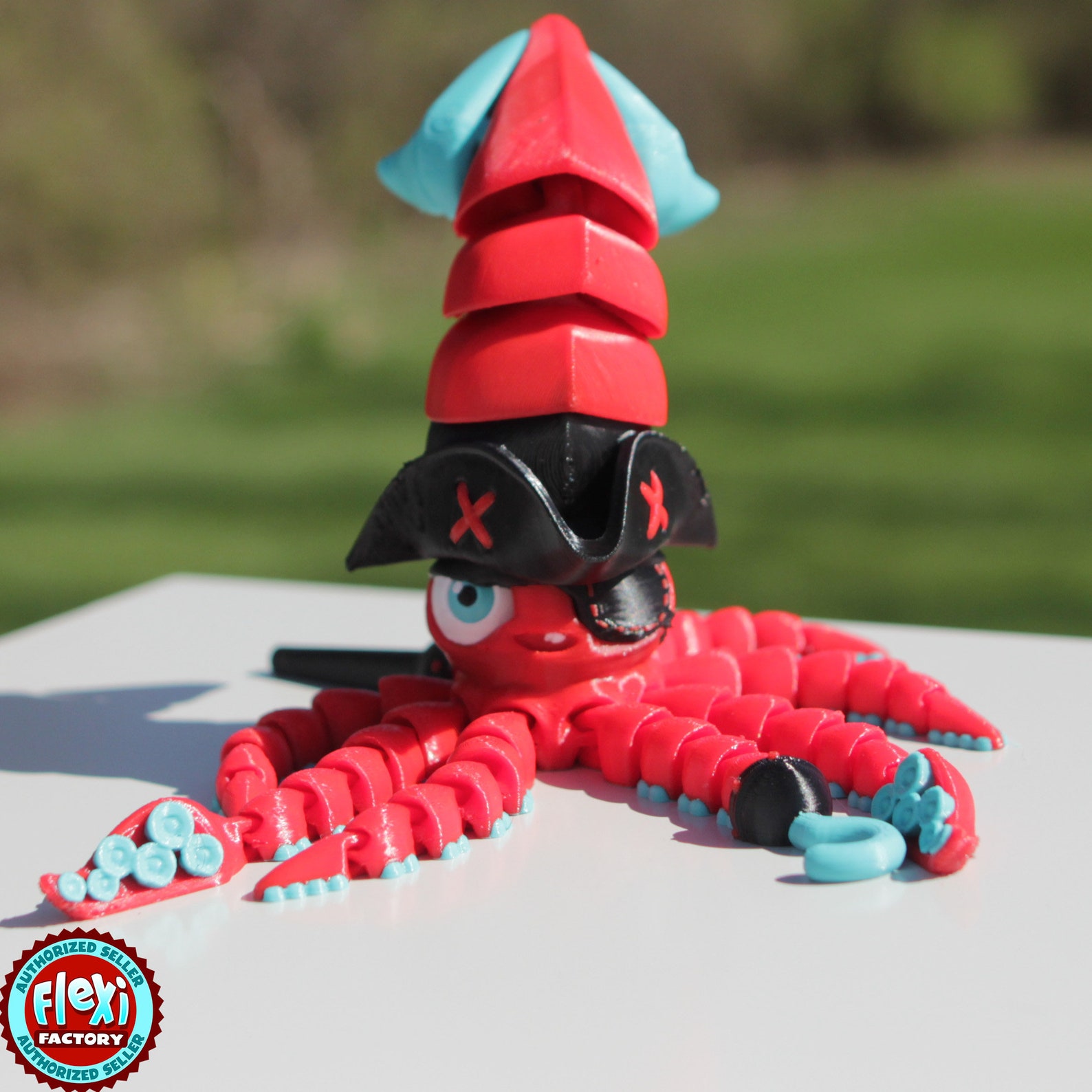 Flexi Factory Squid Pirate With Articulated Limbs - 3D Printed - Etsy
