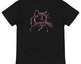 Pink Cat T Shirt - Etsy