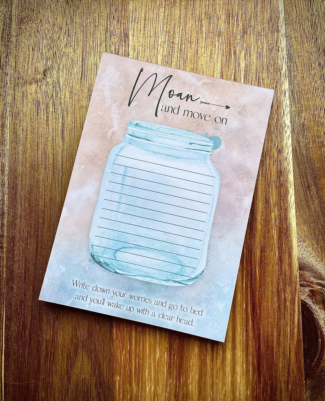 Moan & Move on Worry Jar A6 Notepad, Letter Box Gifts, Mental Health ...