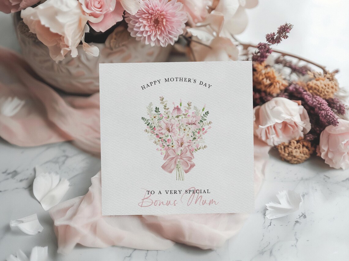 Happy Mother's Day Floral Card, Personalised Mum Mam Grandmother Nanny ...
