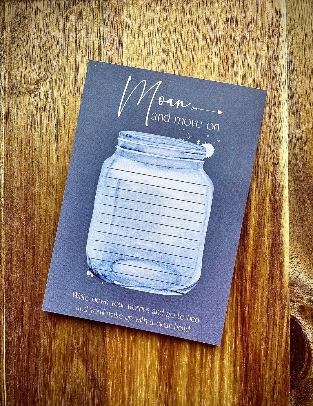 Moan & Move on Worry Notepad, Mindfulness Journal Gifts, Mental Health ...