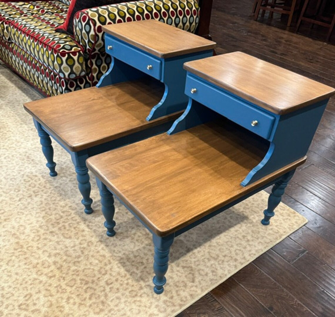 SOLD- Do Not Purchase. Set of 2 Vintage Refinished Ethan Allen Baumritter Solid Maple End Tables ...