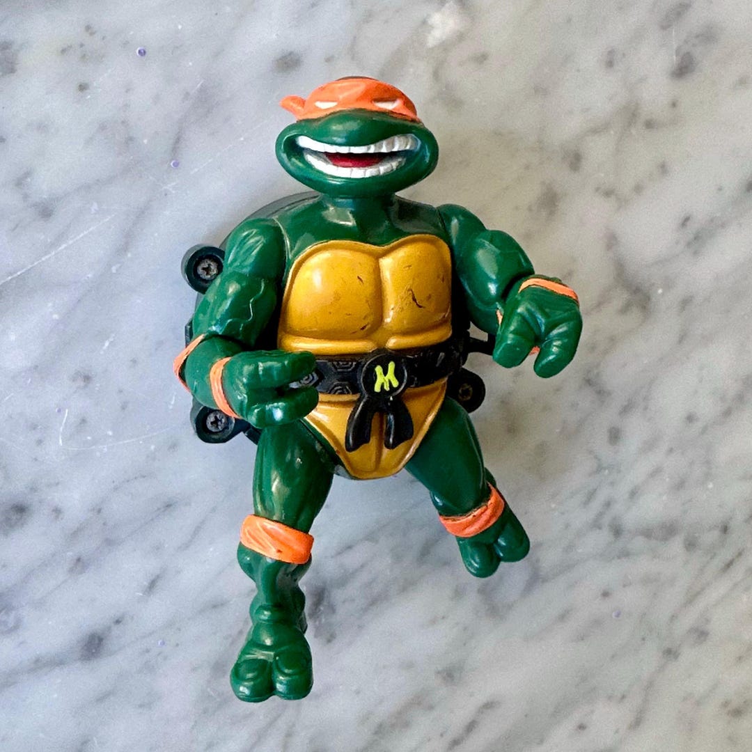 Vintage 1991 TMNT Michaelangelo City Sewer Shell Action Figure - Etsy