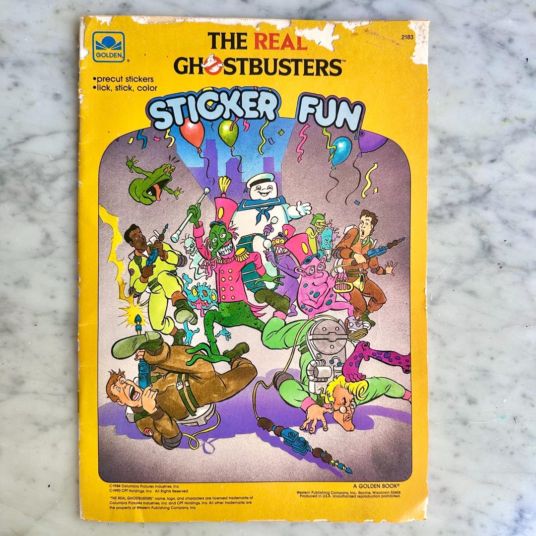 Vintage 1990 the Real Ghostbusters Sticker Fun Book -please Read - Etsy
