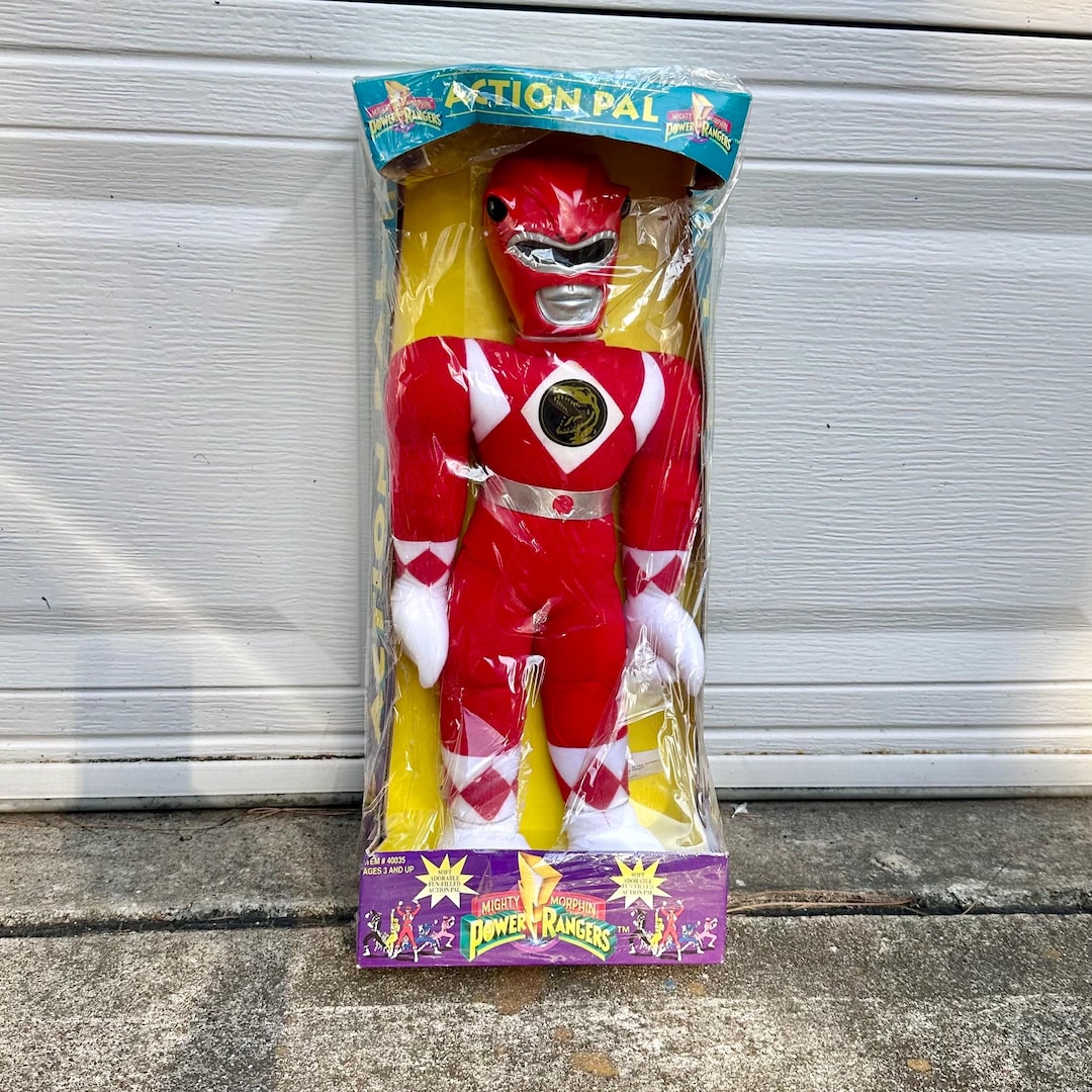 Vintage 1993 Red Power Rangers Action Pal Plush - Etsy