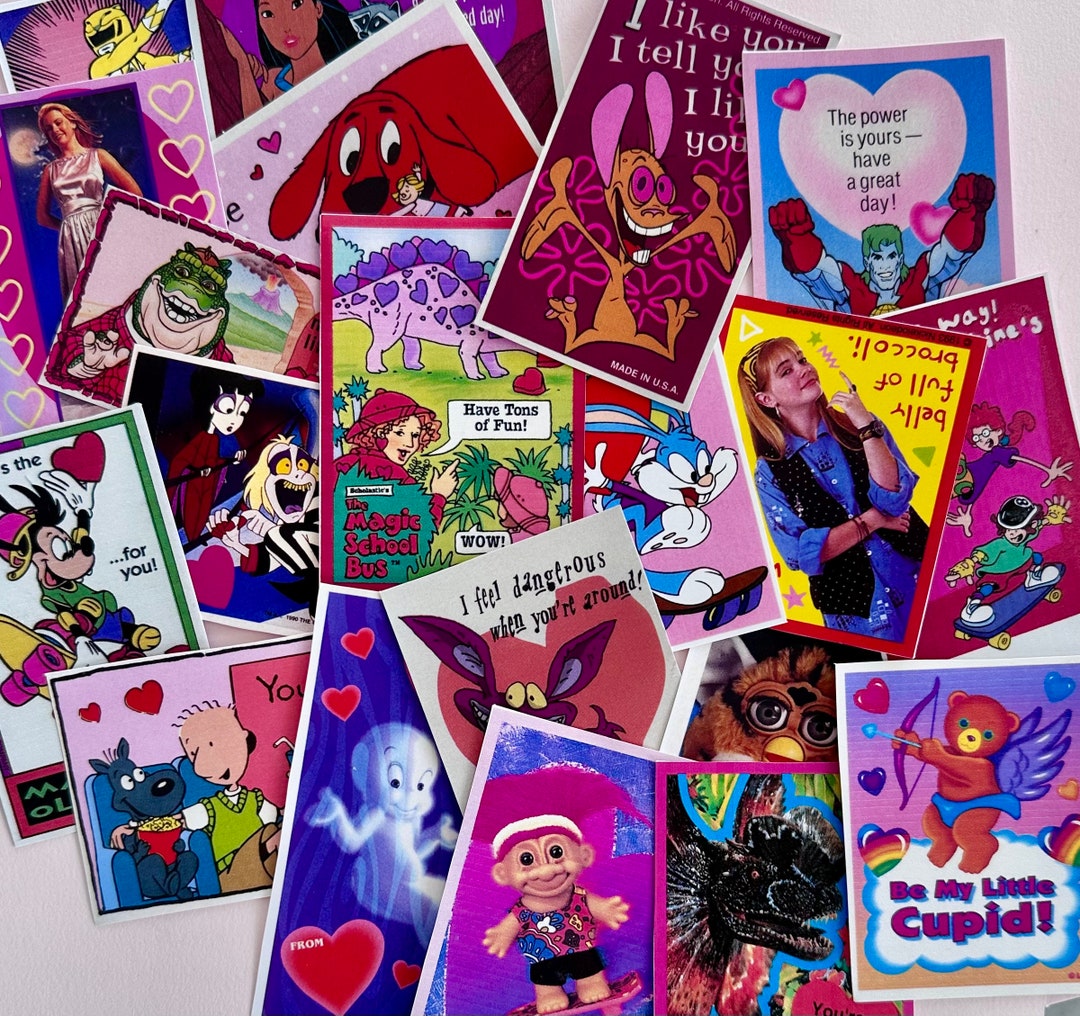 Vintage 80’s, 90’s, Y2K Valentine’s Cards Mixed Pack -10 Random Cards ...