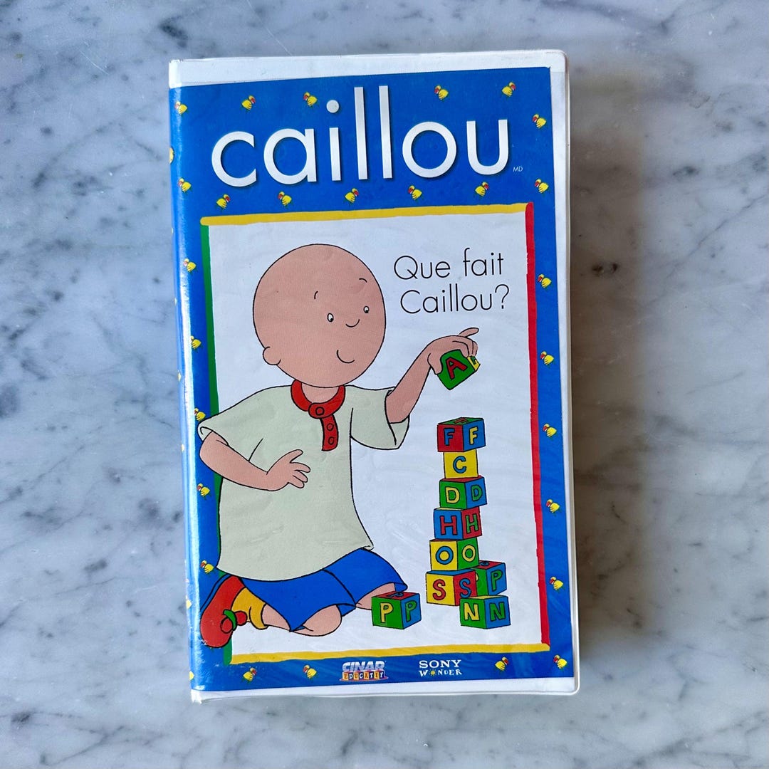 1998 Caillou “que Fait Caillou?” French VHS - Etsy