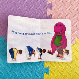 1996 Barney Plays Nose to Toes Board Book - Etsy