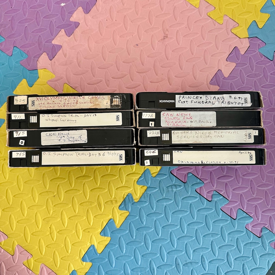 Vintage 90’s Historical Breaking News VHS Collection With Commercials ...