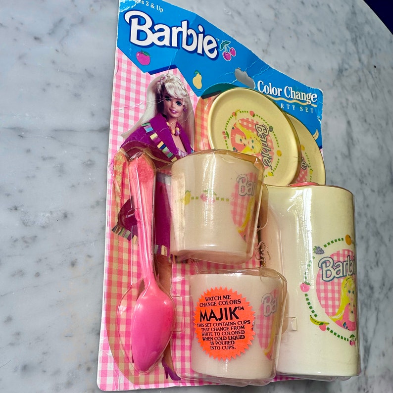 Vintage 1994 Barbie Color Change Tea Set in Original Packaging - Etsy