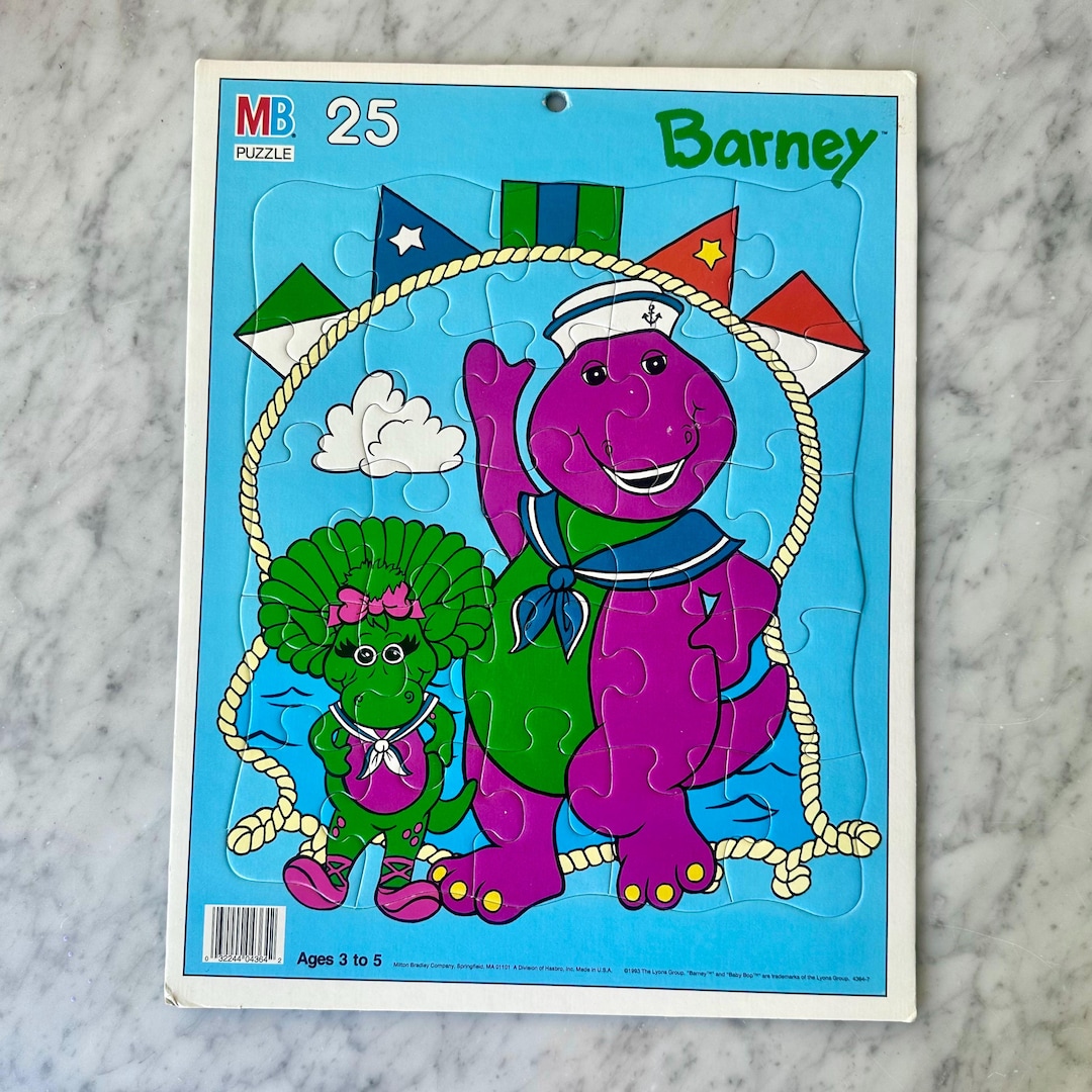 Vintage 1993 Sailor Barney Cardboard Puzzle - Etsy
