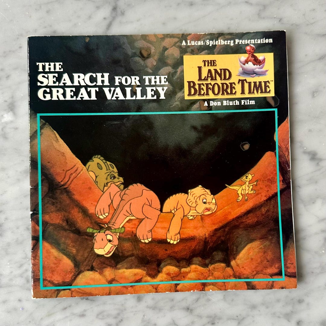 Vintage the Land Before Time, “the Search for the Great Valley” Book - Etsy