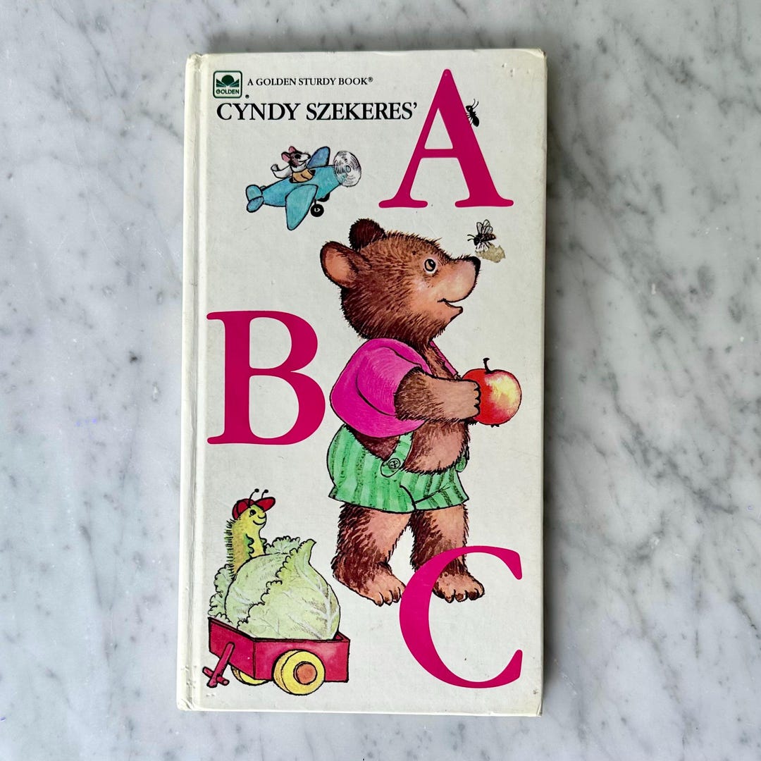 Vintage 1983 Cyndy Szekeres' “A B C” Golden Sturdy Book - Etsy