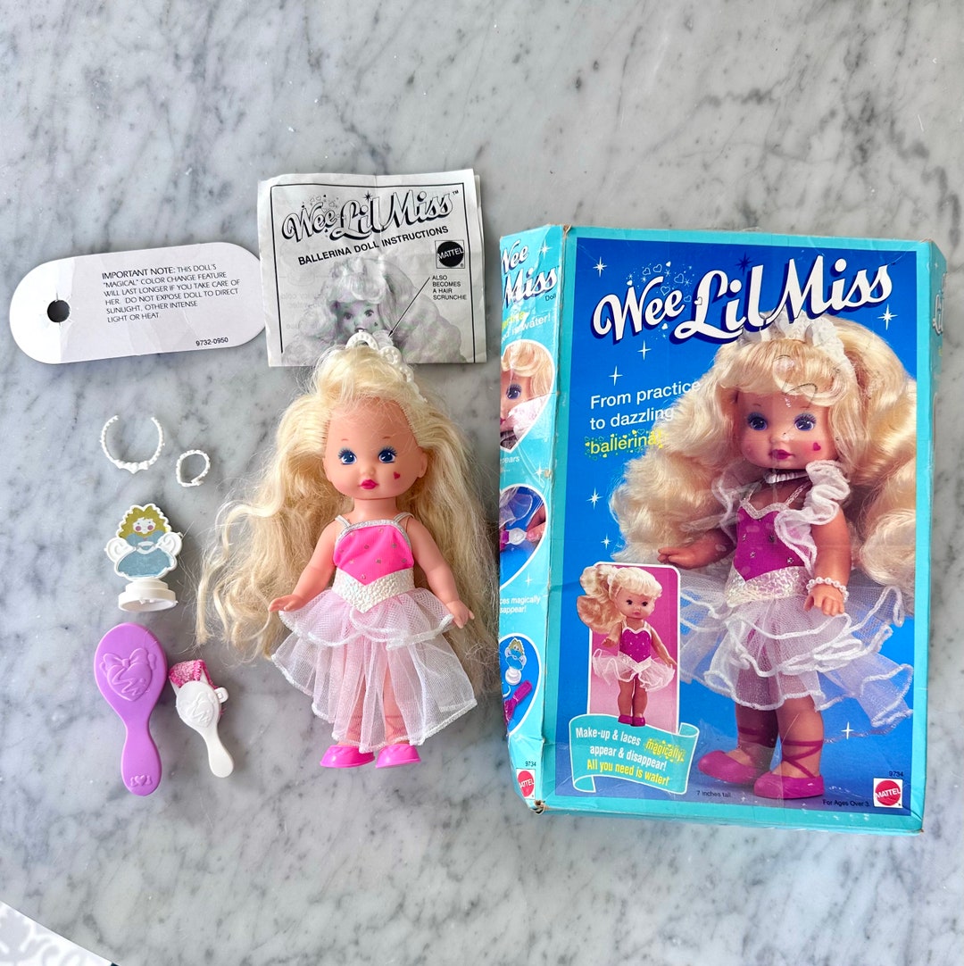 Vintage 1990 Wee Lil Miss Ballerina Doll With Accessories and Original ...