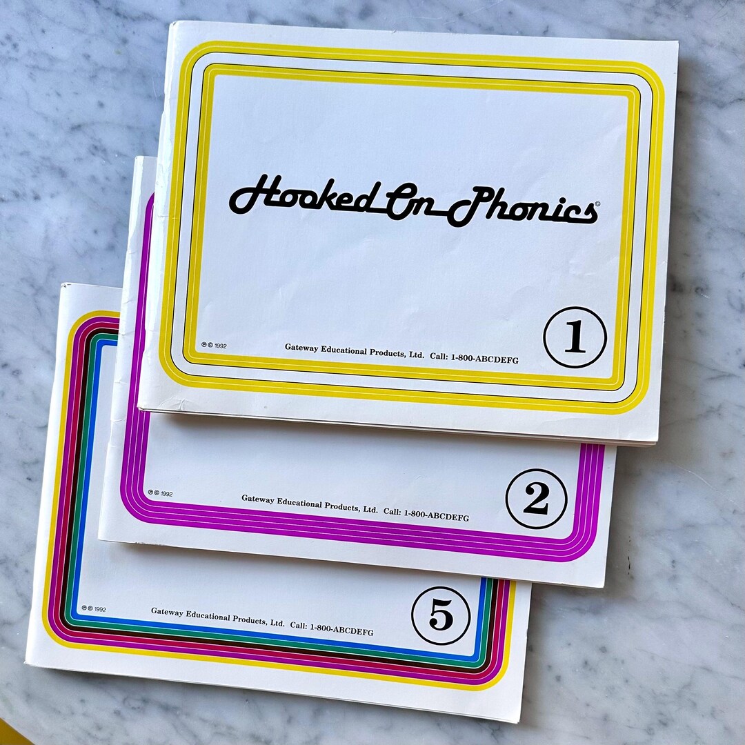 Vintage 1992 Hooked on Phonics Books Set of 3. - Etsy