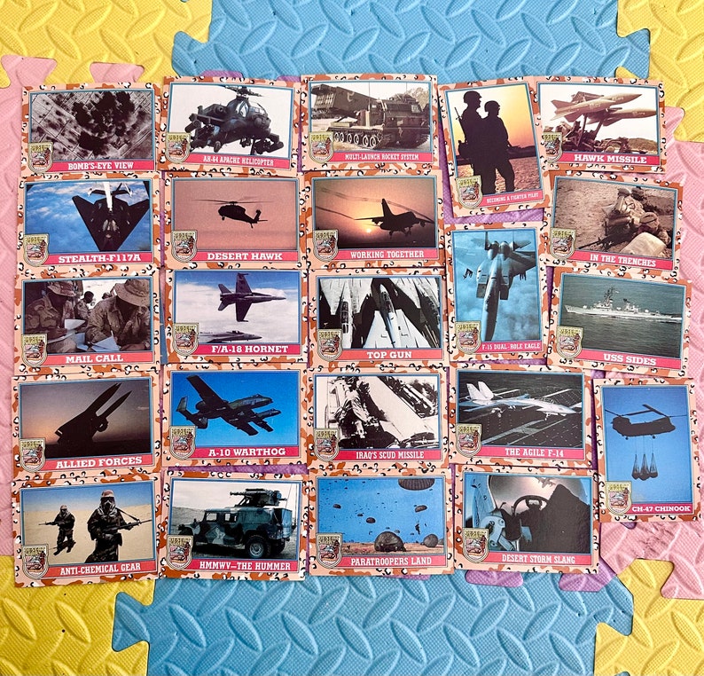 Vintage 1991 Topps Desert Storm Trading Cards Lot - Etsy