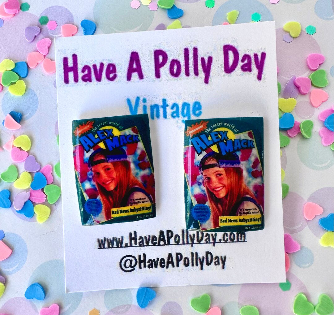 The Secret World of Alex Mack Book Stud Earrings - Etsy