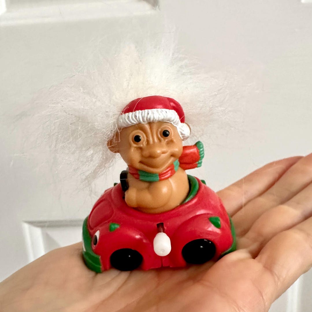 Vintage 1990’s Russ Troll Doll Holiday Wind up Car - Etsy