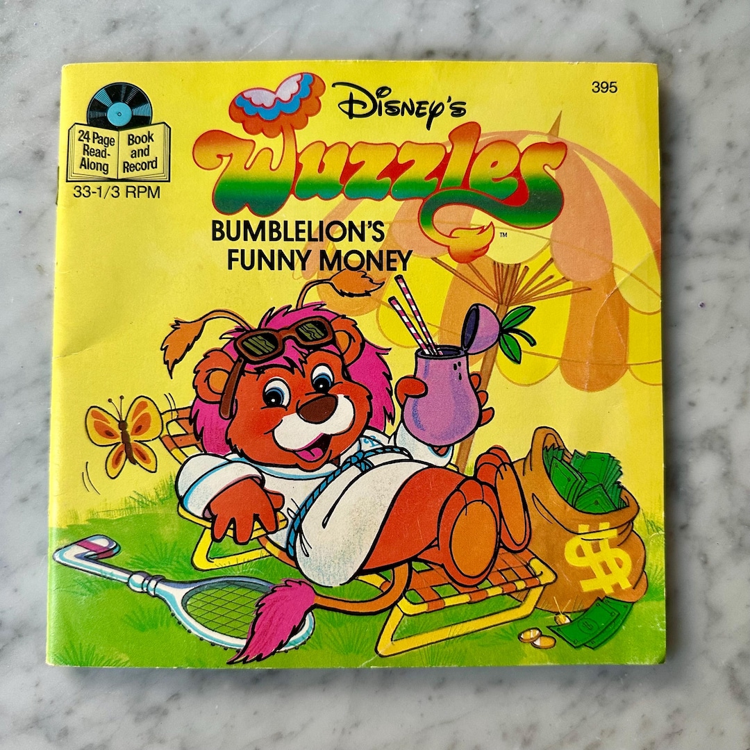 Vintage 80’s Disney Wuzzles “bumblelion’s Funny Money” Book & Record - Etsy