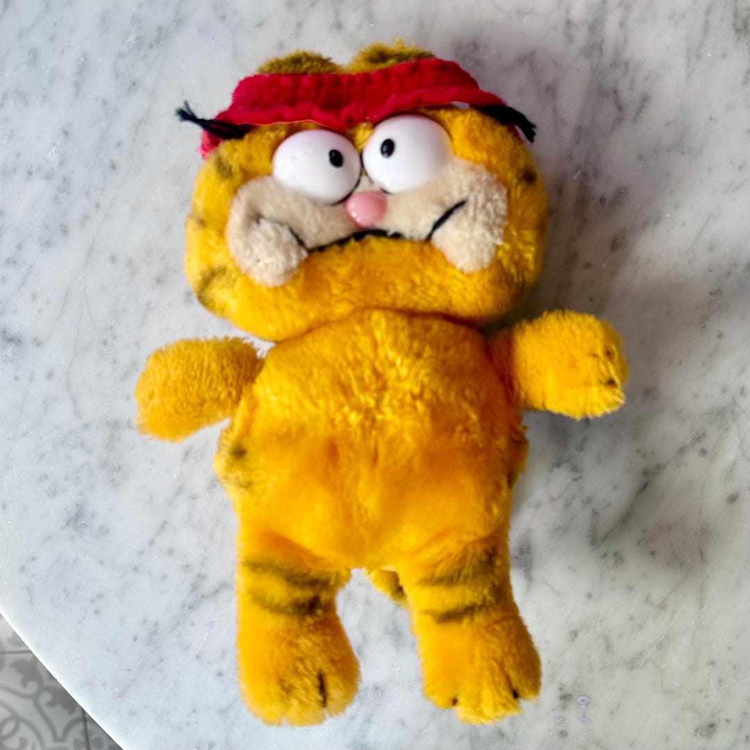 Vintage 80’s Garfield Workout Plush - Etsy