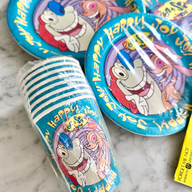 Vintage 1995 Nickelodeon Nicktoons Ren & Stimpy Party Supplies SNICK - Etsy