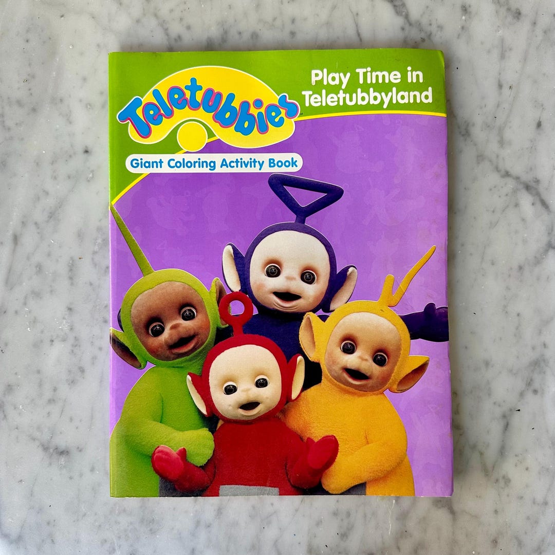 Vintage 90’s Teletubbies “play Time in Teletubbyland” Coloring Book ...