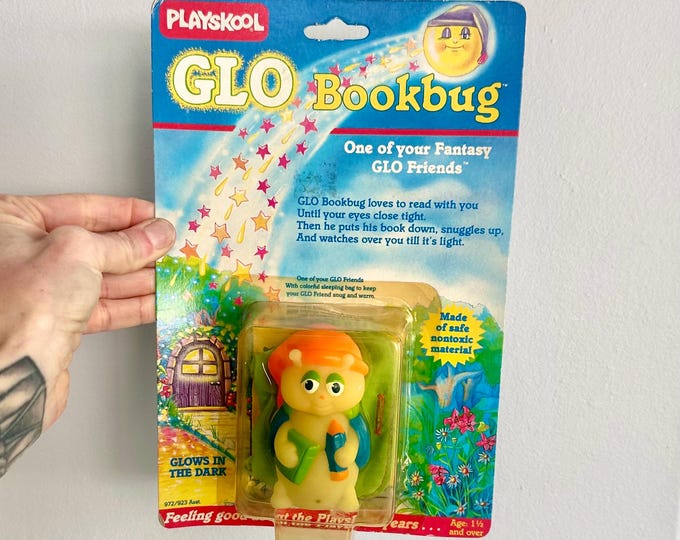 Vintage 1985 Playskool Glo Bookbug Glo Friends Sealed on Original ...