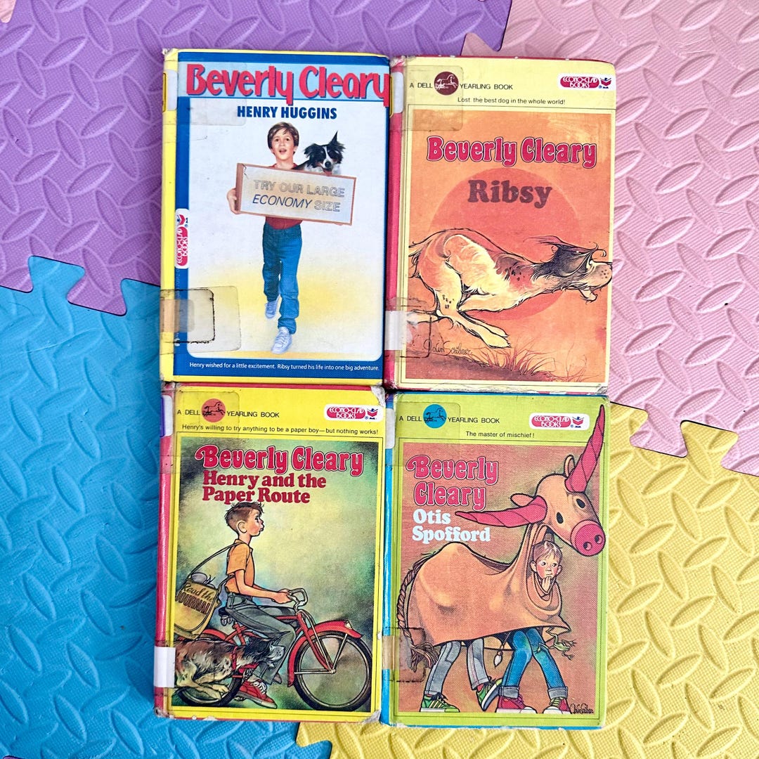 Vintage Beverly Cleary Library Book Lot of 4 Ribsy, Henry Huggins - Etsy