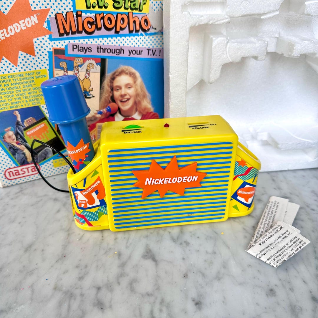 Vintage 1989 Nasta Nickelodeon T.V. Star Microphone *PLEASE READ* - Etsy