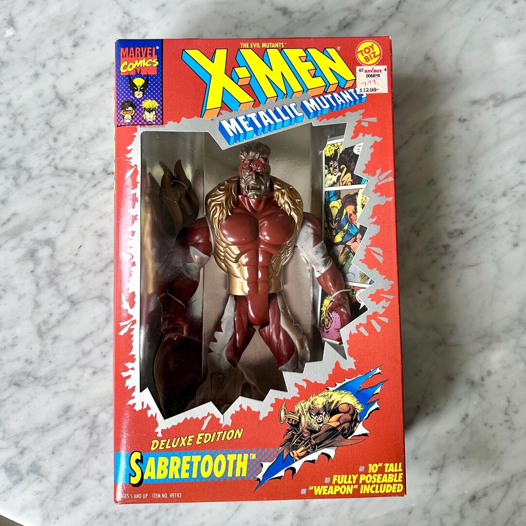 Vintage 1994 Marvel's X-men SABRETOOTH METALLIC MUTANTS 10 Deluxe ...